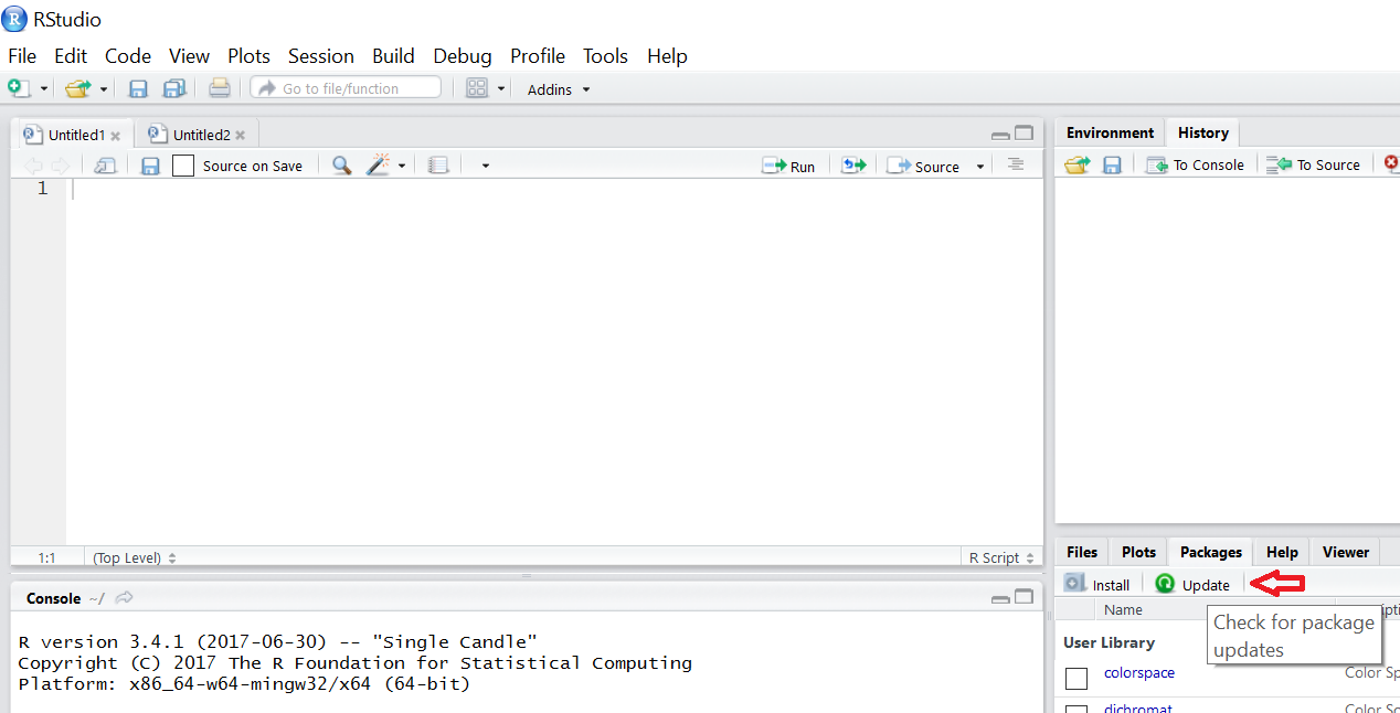 Updating R packages – The Data Community
