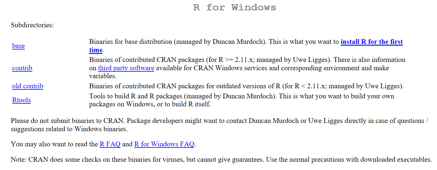 Installing R on Windows – The Data Community