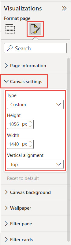 Power BI: Customizing the page/canvas size – The Data Community