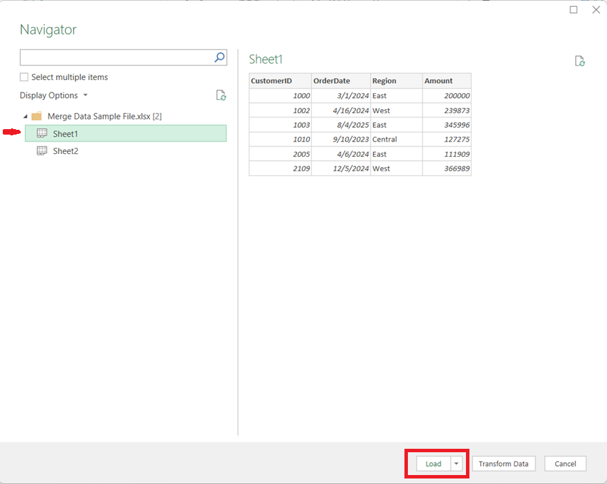Merging Two Excel Files or Sheets Using Power Query (with the merge ...