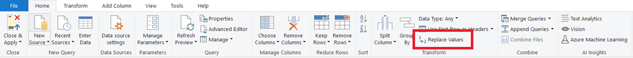 How to replace a NULL value in Power BI Power Query – The Data Community